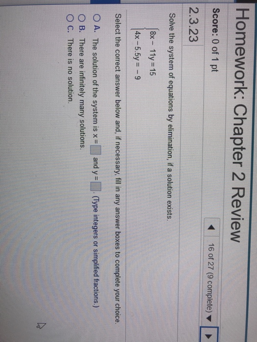 Solved Homework: Chapter 2 Review Score: 0 of 1 pt 2.3.23 16 | Chegg.com