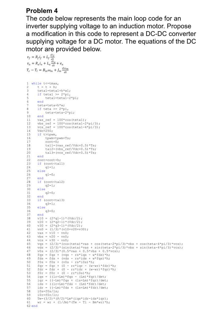 The code below represents the main loop code for an | Chegg.com The code below represents the main loop code for an | Chegg.com