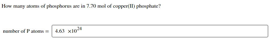 Solved How many atoms of phosphorus are in 7.70 mol of | Chegg.com