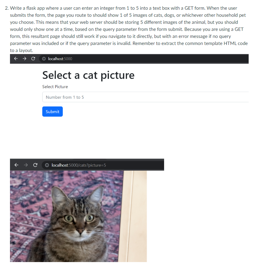 Solved Write a flask app where a user can enter an integer | Chegg.com