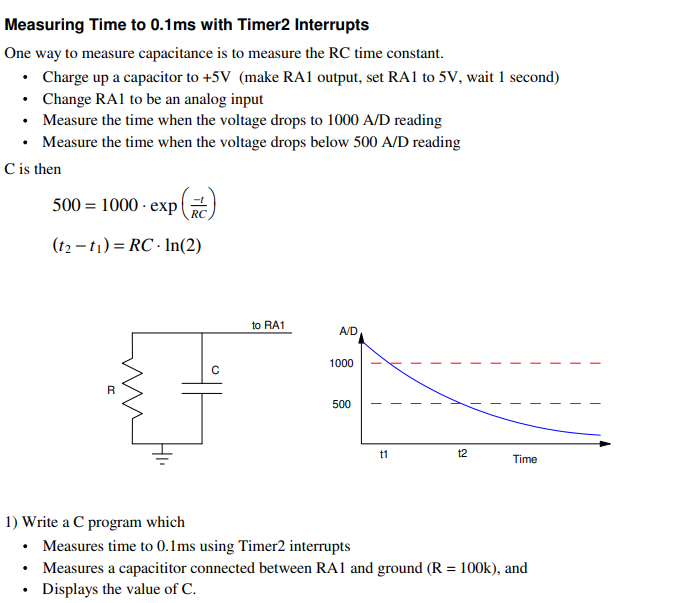 Solved Measuring Time to 0.1ms with Timer2 Interrupts One | Chegg.com