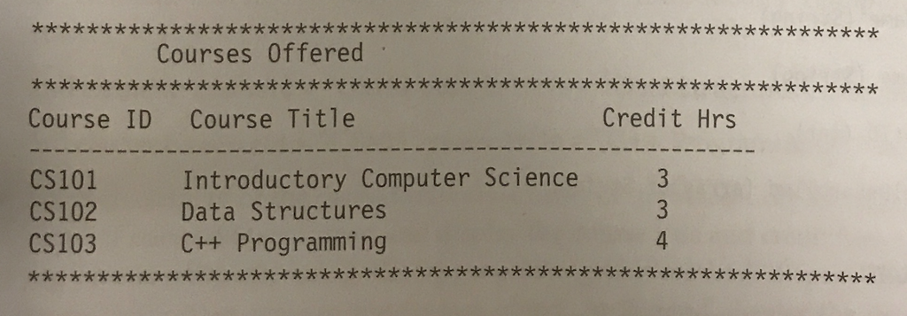 Solved Define a new class called Course, with attributes as | Chegg.com