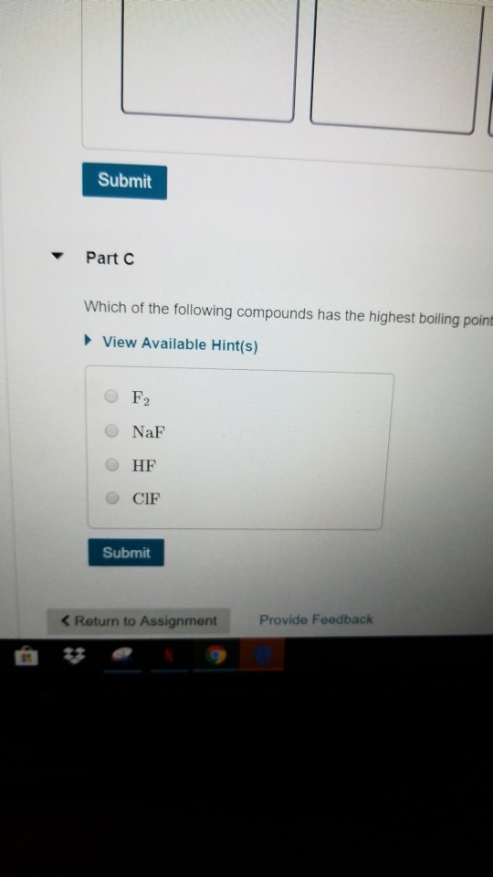 Solved Submit Part C Which of the following compounds has | Chegg.com