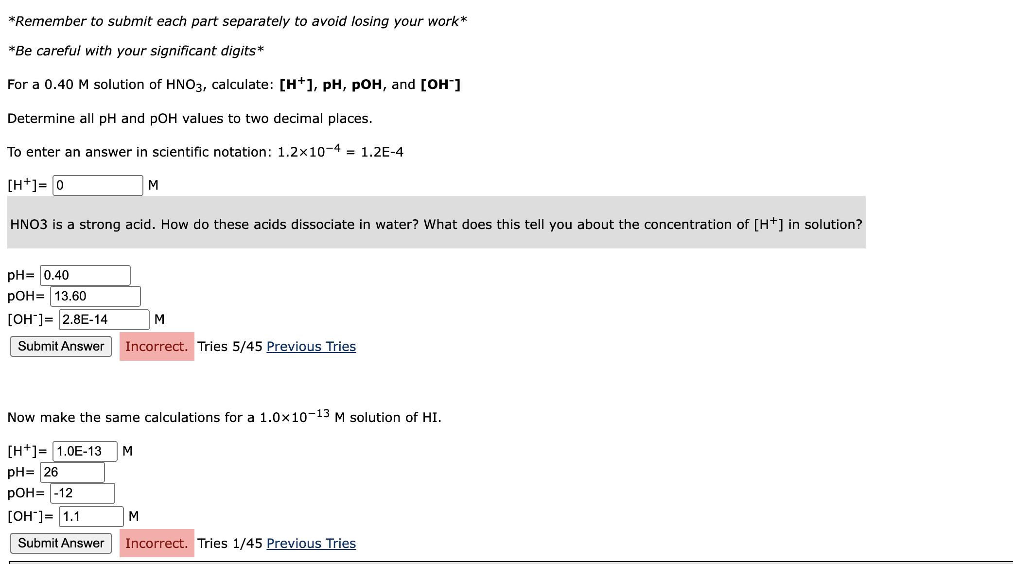 Solved *Remember to submit each part separately to avoid | Chegg.com