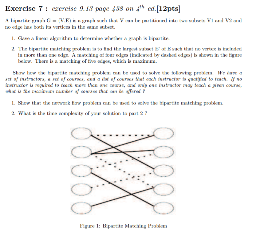 Solved Exercise 7 : exercise 9.13 page 438 on 4th ed.[12pts] | Chegg.com