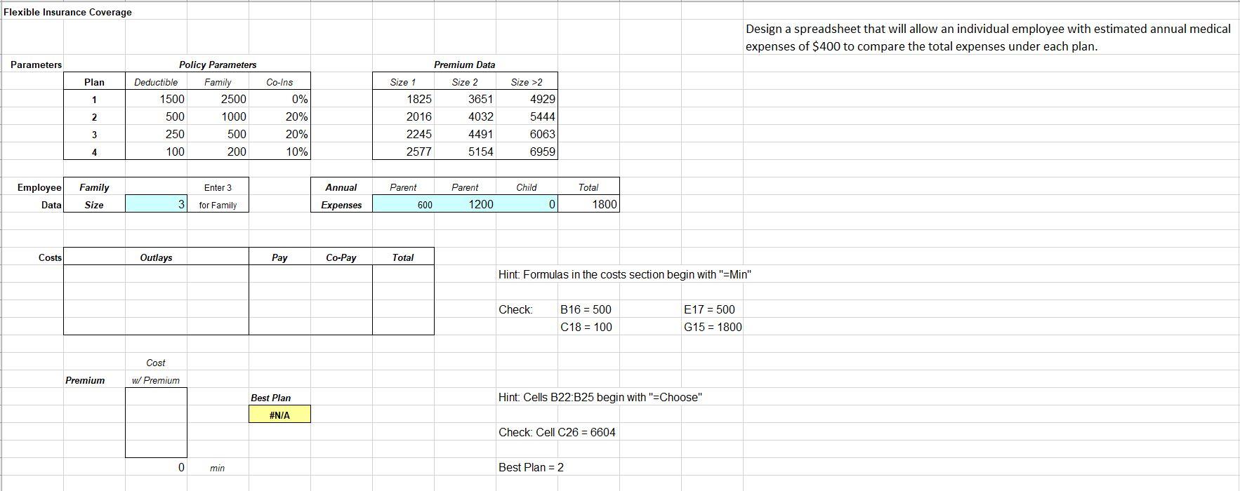 Design a spreadsheet that will allow an individual | Chegg.com