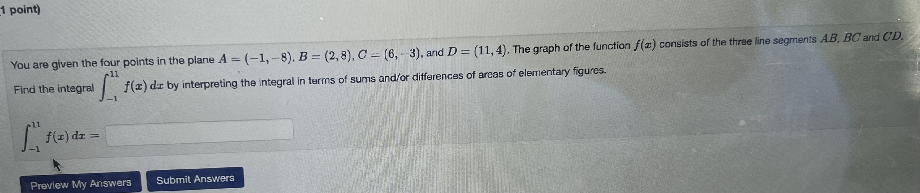 Solved You are given the four points in the plane | Chegg.com