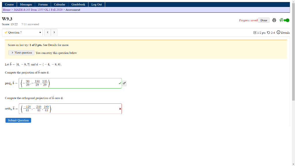 Solved Course Messages Forums Calendar Gradebook Log Out | Chegg.com