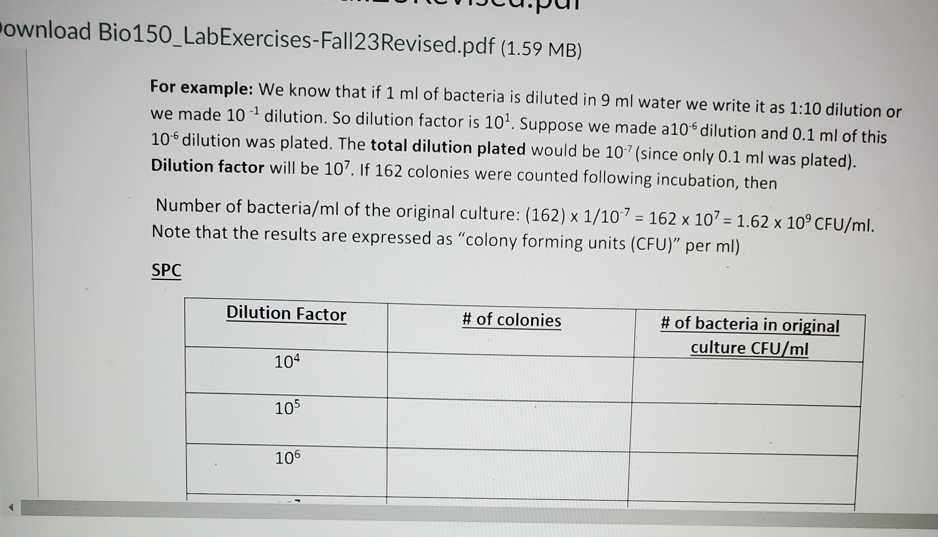 Solved download Bio150_LabExercises-Fall23Revised.pdf (1.59 | Chegg.com