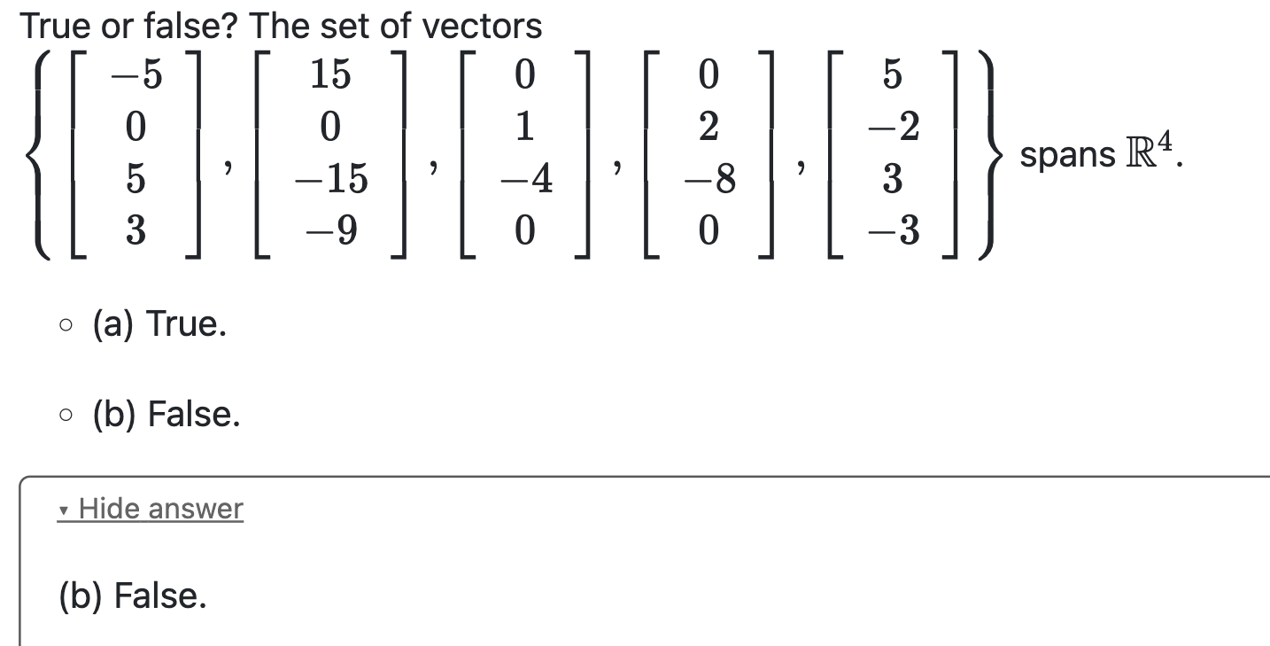 Solved The answer is false, but i want the steps and | Chegg.com
