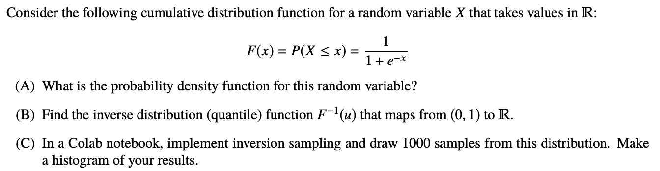 Consider the following cumulative distribution | Chegg.com
