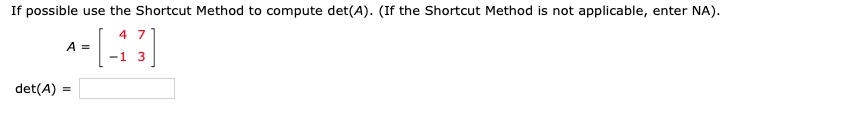 Solved If possible use the Shortcut Method to compute | Chegg.com
