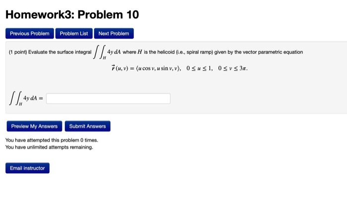 Solved Homework3: Problem 10 Previous ProblemProblem List | Chegg.com