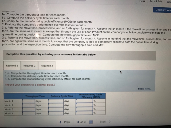 Solved Help Save & Exit Submit Check my work Problem 11-14 | Chegg.com