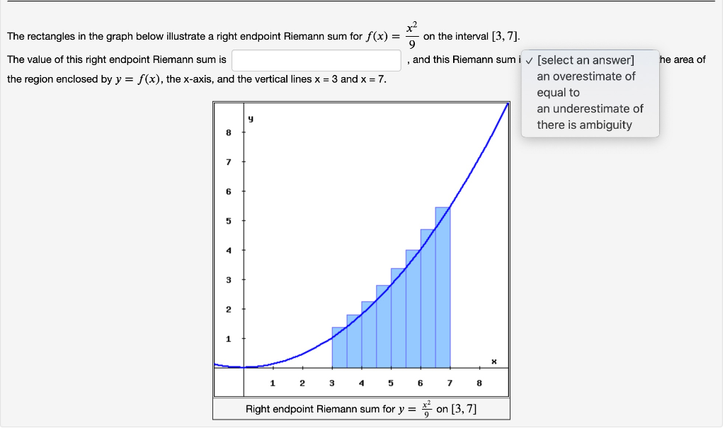 Solved (1 point) The rectangles in the graph below | Chegg.com