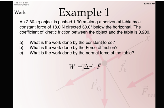 Work Physics Examples