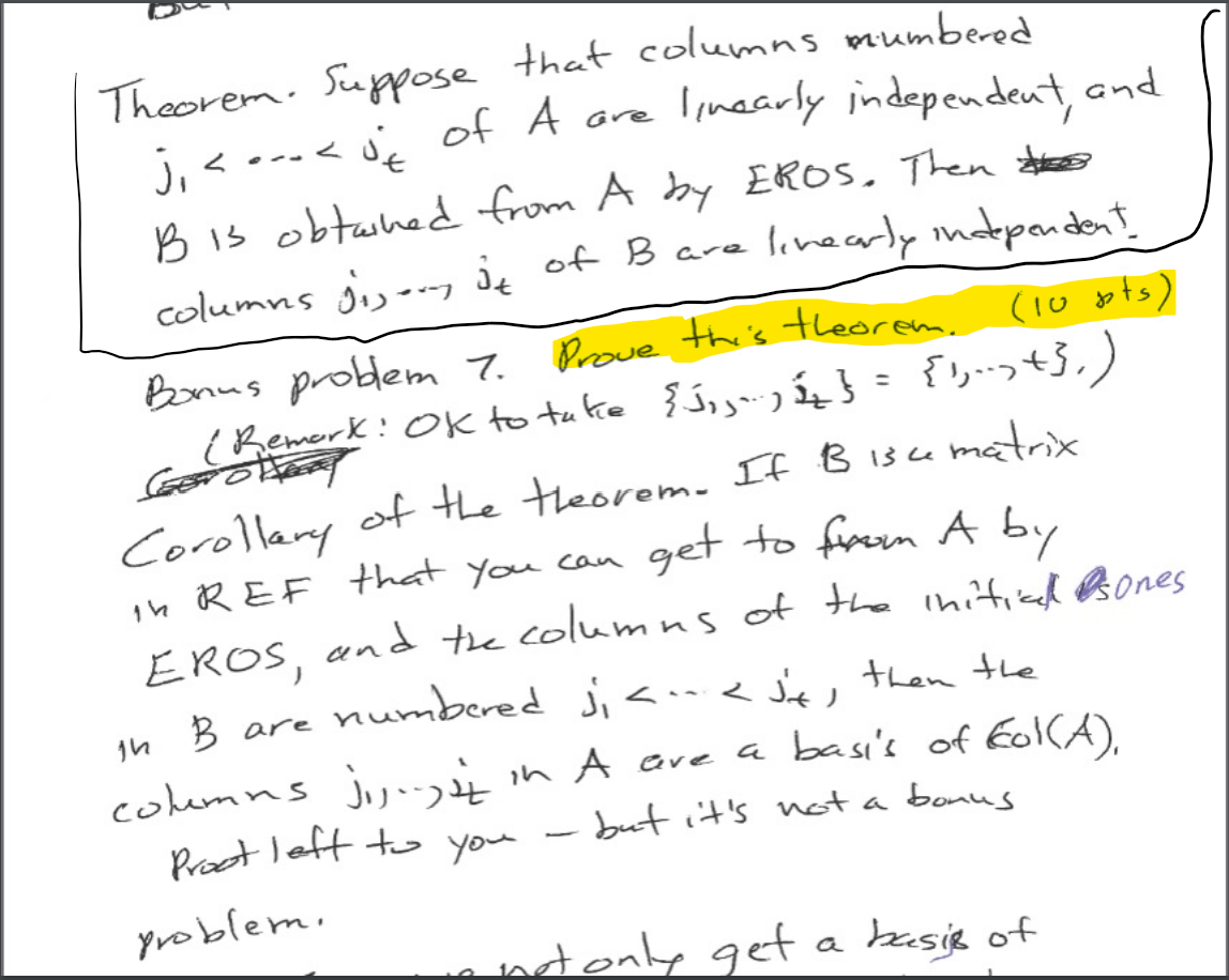 could you please show me the proof for this linear | Chegg.com
