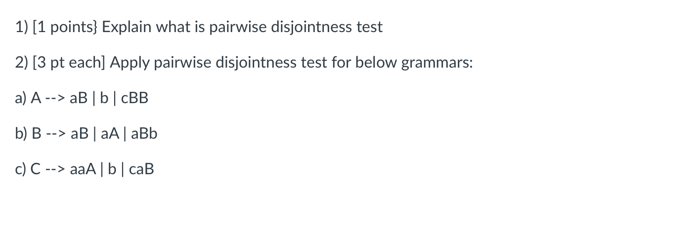 Solved 1) [1 points} Explain what is pairwise disjointness | Chegg.com