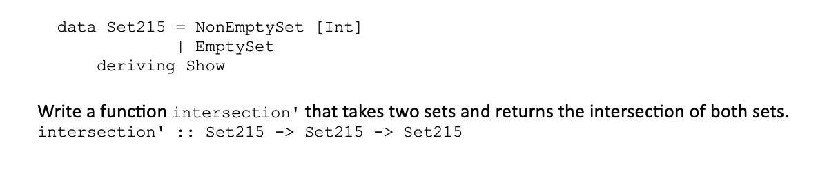 Solved Write a function intersection ' that takes two sets | Chegg.com