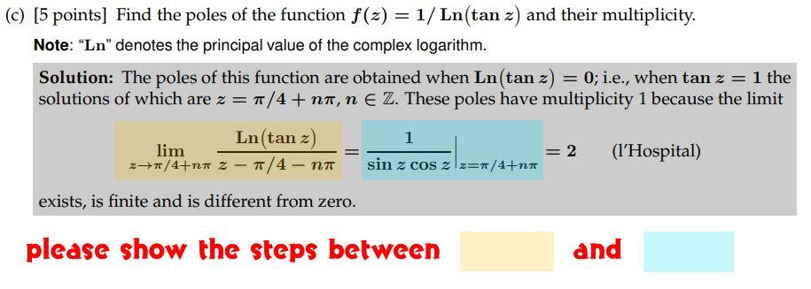Solved (c) [5 points] Find the poles of the function | Chegg.com
