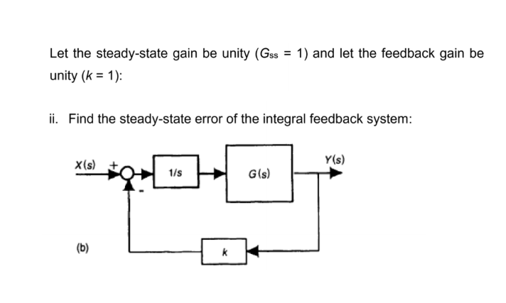 Solved Let the steady-state gain be unity (Gss=1) and let | Chegg.com