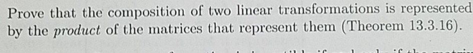Solved Prove that the composition of two linear | Chegg.com