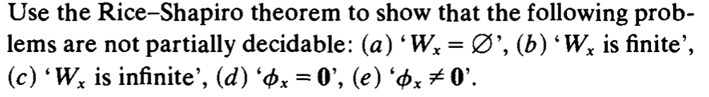Solved Use the Rice-Shapiro theorem to show that the | Chegg.com