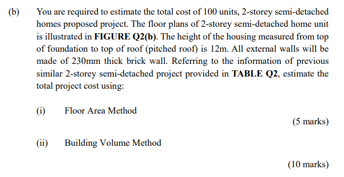 Solved (b) You are required to estimate the total cost of | Chegg.com