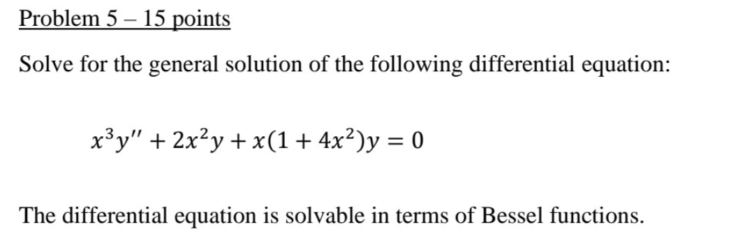 Solved Problem 5-15 ﻿pointsSolve for the general solution of | Chegg.com