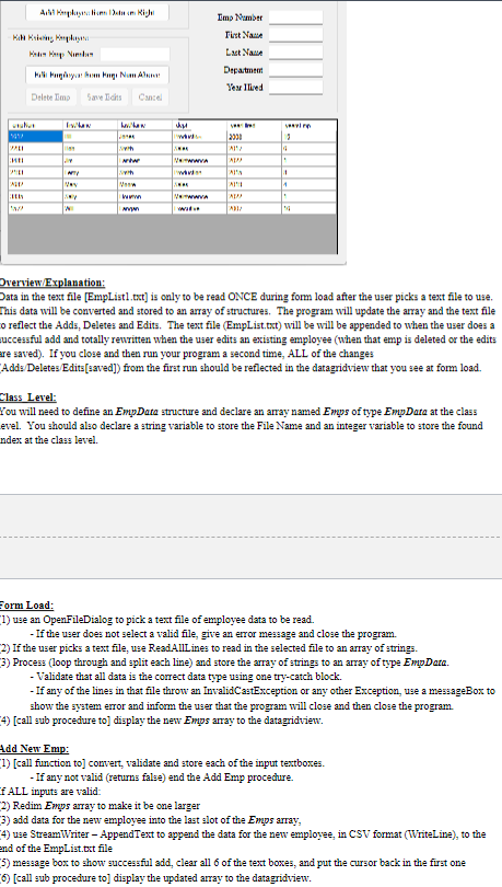 Solved Dverview/Explanation:Data in the text file | Chegg.com