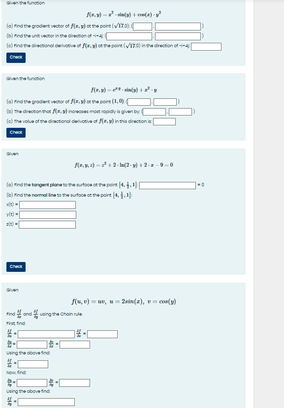 Solved Given the functionf(x,y)=x3*sin(y)+cos(x)*y2(a) ﻿Find | Chegg.com