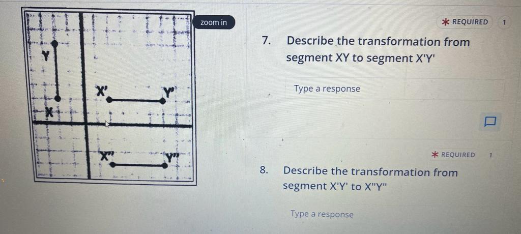 Solved 7. Describe the transformation from segment XY to | Chegg.com
