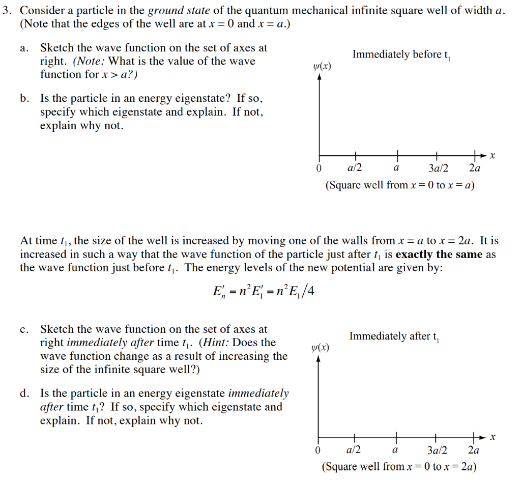 Solved 3. Consider a particle in the ground state of the | Chegg.com