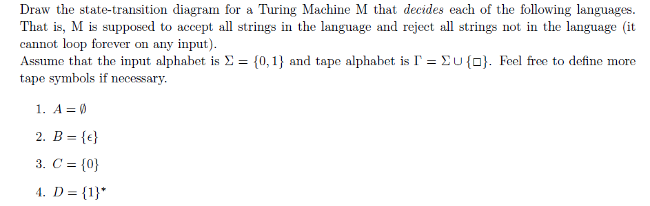 Solved Draw the state-transition diagram for a Turing | Chegg.com