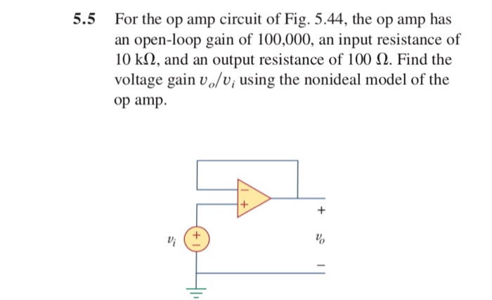 Solved For The Op Amp Circuit Of Fig 544 The Op Amp Has 