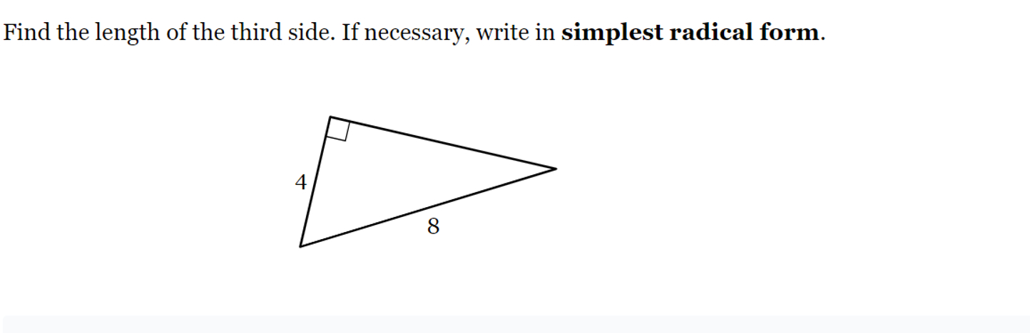 Solved Find the length of the third side. If necessary, | Chegg.com
