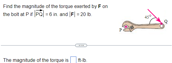 Solved Find the magnitude of the torque exerted by F ﻿onthe | Chegg.com