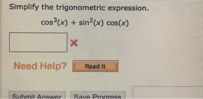 Solved Simplify the trigonometric expression. cos(x) sec (x) | Chegg.com