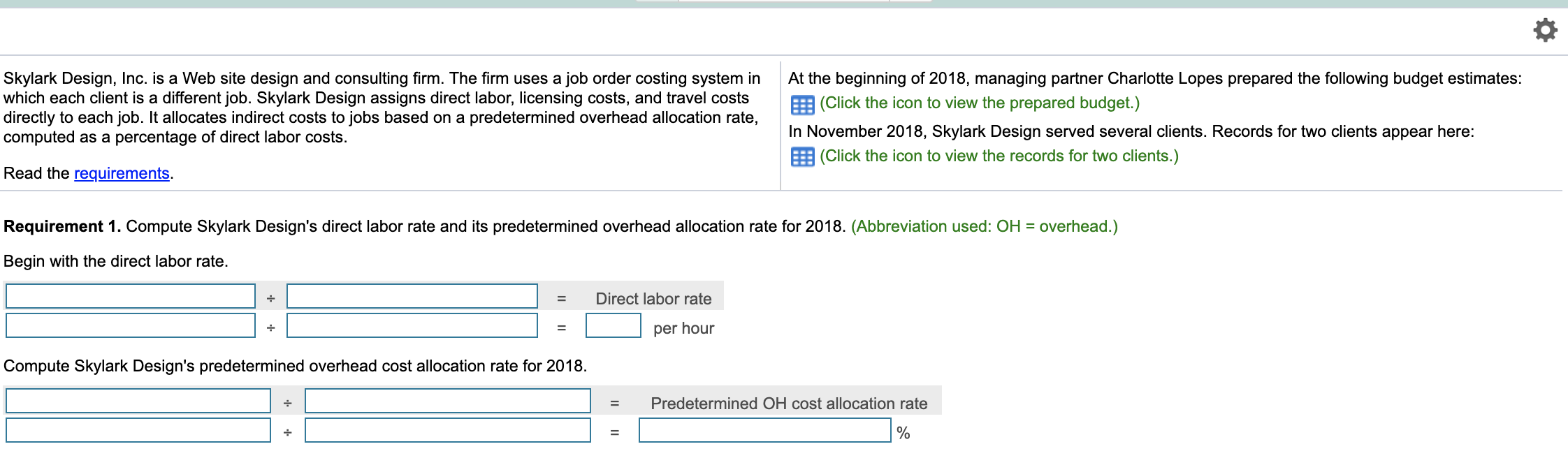 Solved Skylark Design, Inc. is a Web site design and | Chegg.com