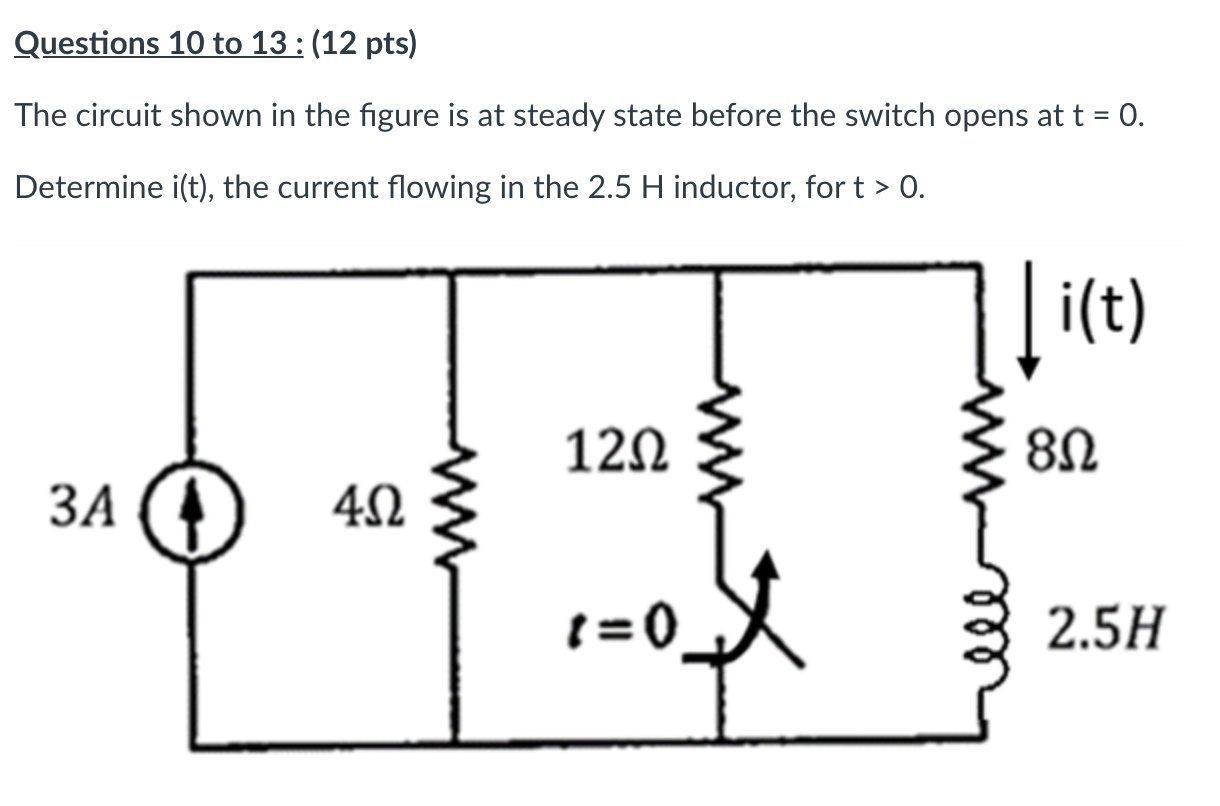 Solved a) Calculate the current I0 flowing in the inductor | Chegg.com