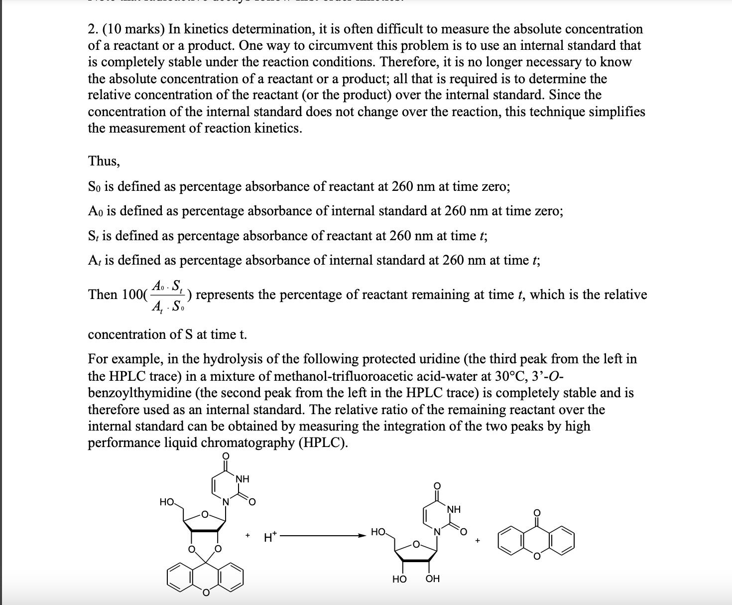 Solved A typical HPLC profile is demonstrated as follows. | Chegg.com