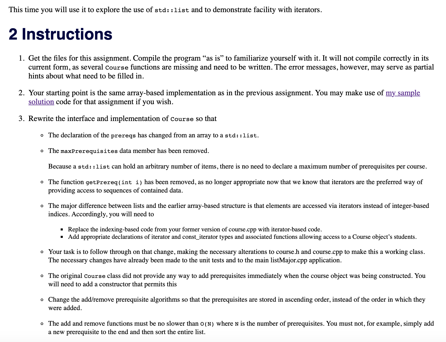 Solved course.cpp >… \#include "course.h" \#include | Chegg.com