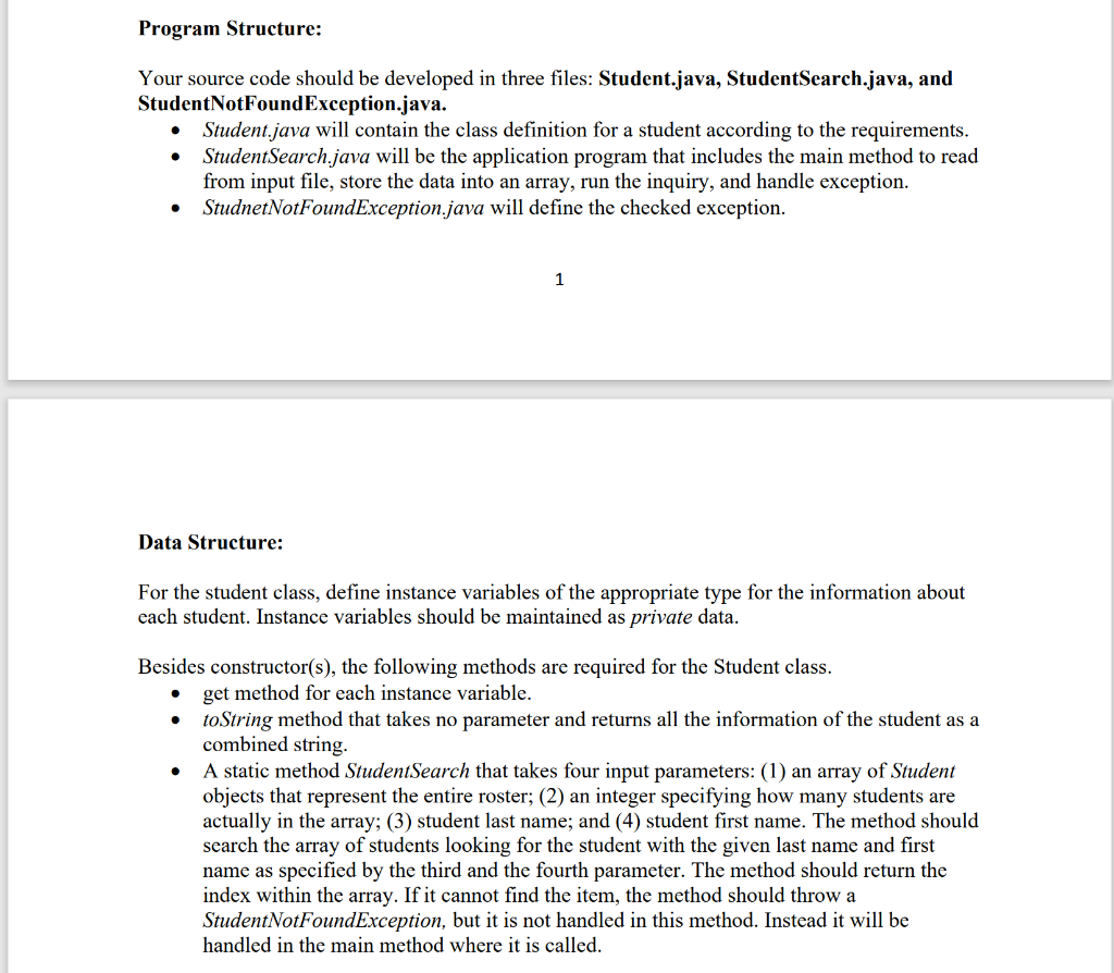 Solved Program Structure: Your source code should be | Chegg.com