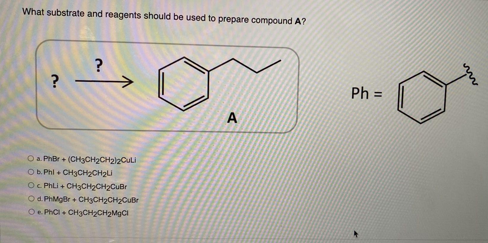 Solved What substrate and reagents should be used to prepare | Chegg.com