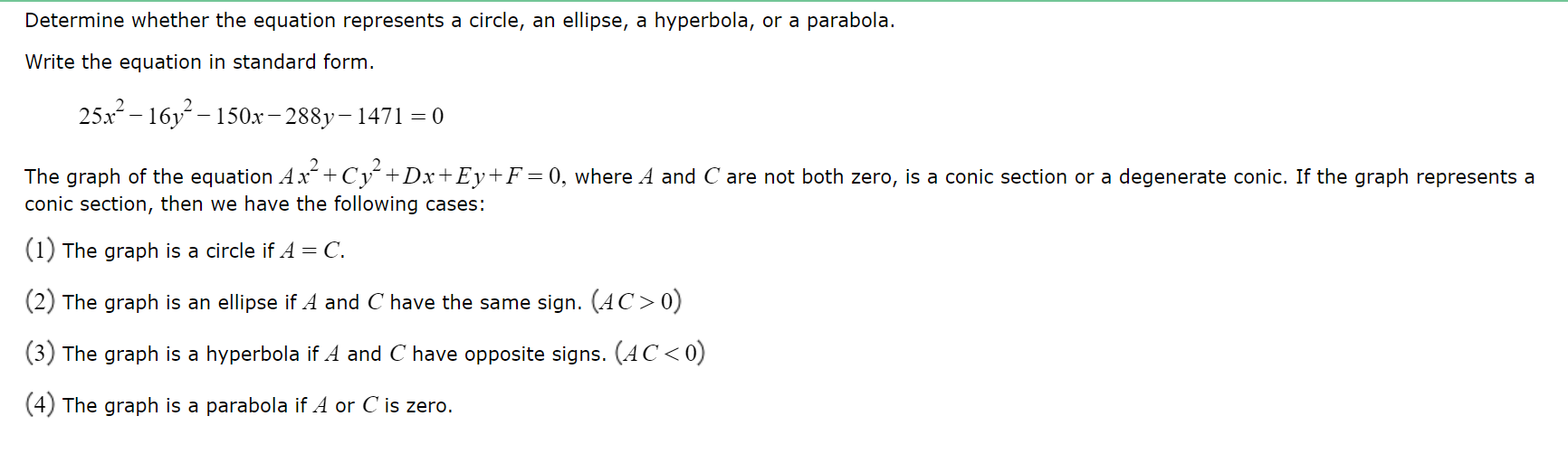 Solved Determine whether the equation represents a circle, | Chegg.com