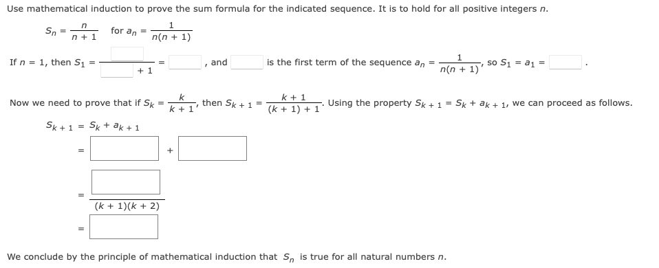 Solved Use mathematical induction to prove the sum formula | Chegg.com