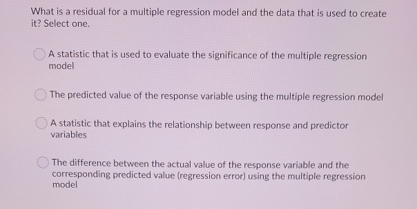 The ols() method in statsmodels module is used to fit | Chegg.com