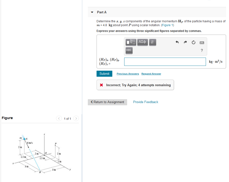 Solved Part A Determine the I, y, z components of the | Chegg.com