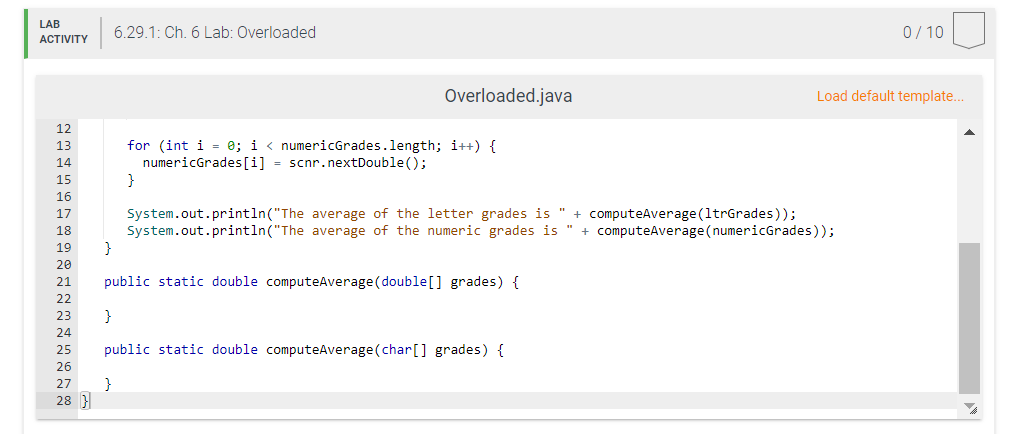 Solved 629 Ch 6 Lab Overloaded Write A Program That 