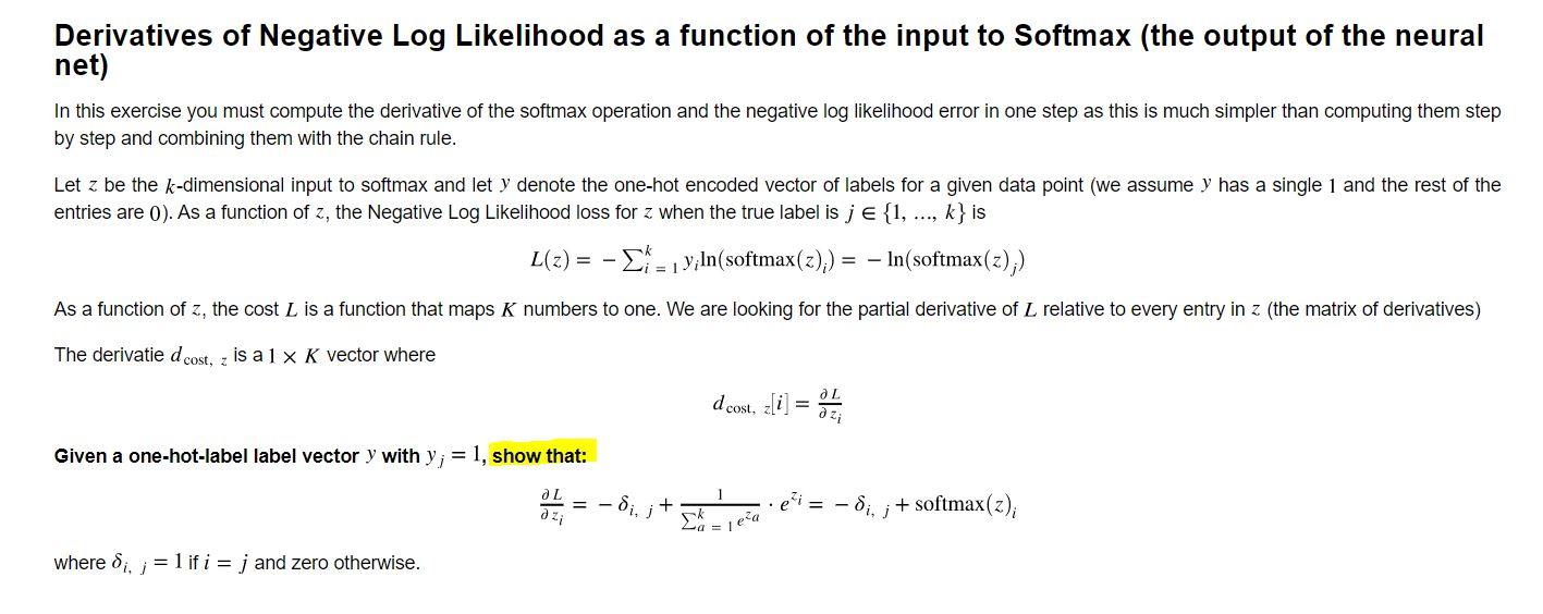 Derivatives of Negative Log Likelihood as a function | Chegg.com